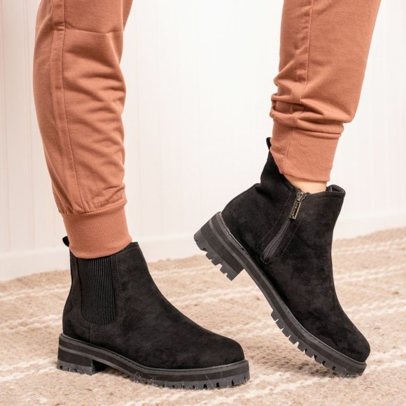 Weeboo | Shoes | Weeboo Faux Suede Elastic Sided Chelsea Boots | Poshmark